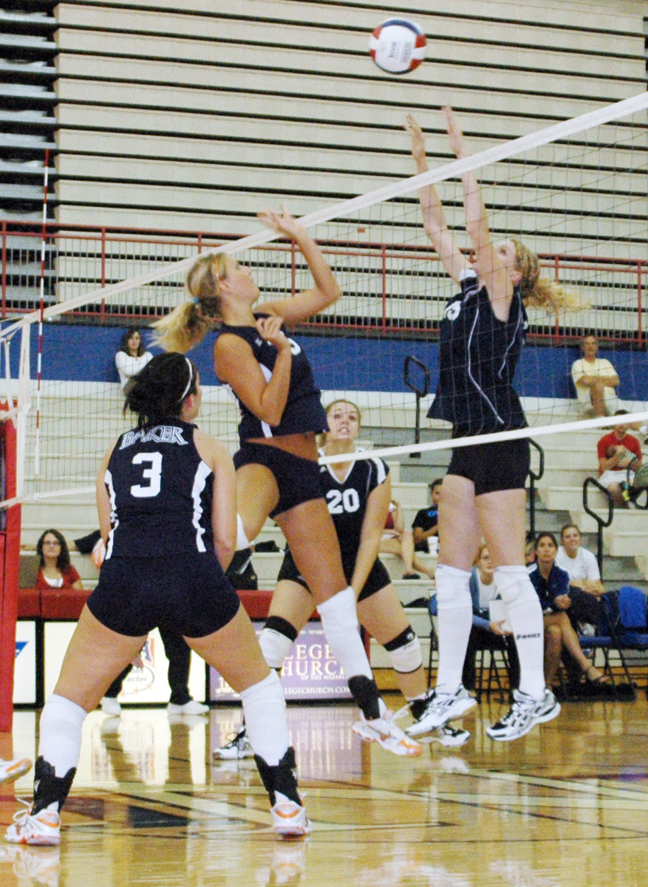 Ravens fly away with 3-0 victory against BU volleyball team – The Baker ...